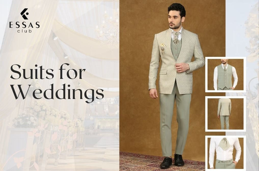 Stylish Suits for Weddings & Receptions Online at Essas Club