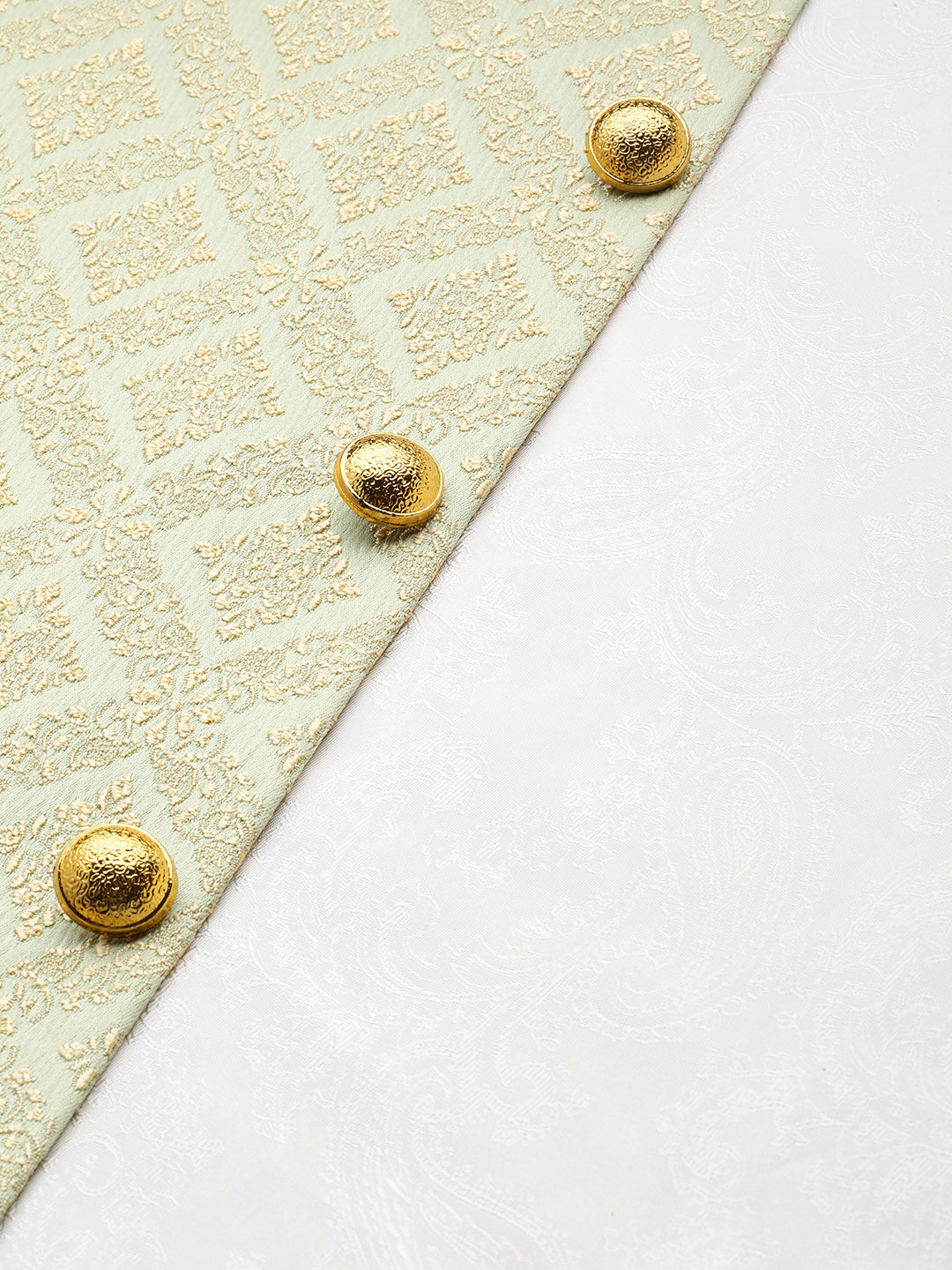 Nehru Jacket with Golden Diamond Thread Pattern – Essas Club