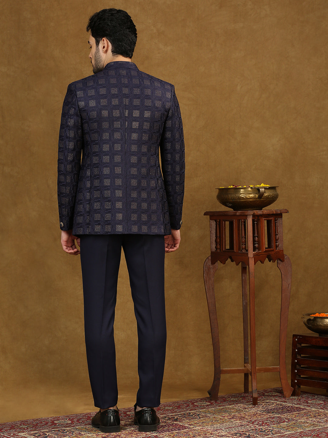 Open Pattern Jodhpuri Suit