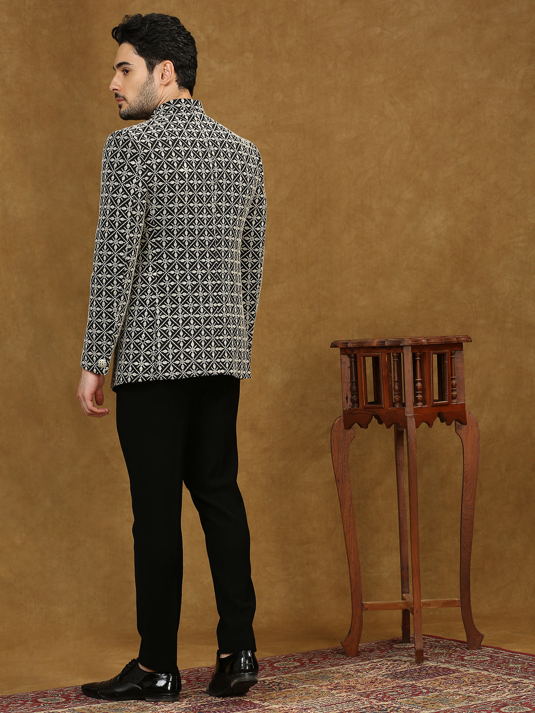 Open Pattern Jodhpuri Suit – Essas Club